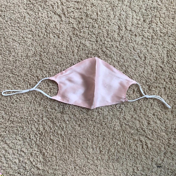 Accessories | Last Chance Pink Silk Adjustable Face Mask | Poshmark
